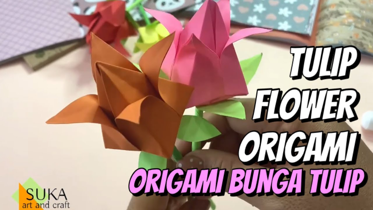 Origami Flower Bunga Tulip - YouTube