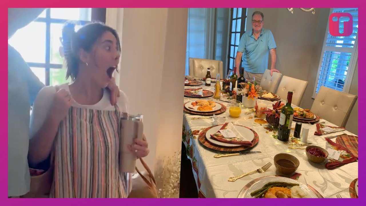 Dad Surprises Pregnant Daughter Craving Thanksgiving Dinner Months Away