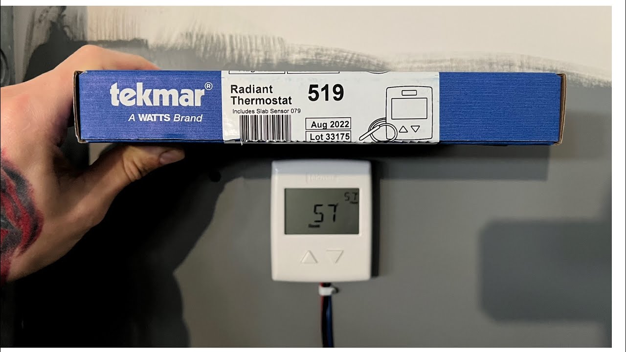 How to install a new thermostat with floor probe! Tekmar 519. - YouTube