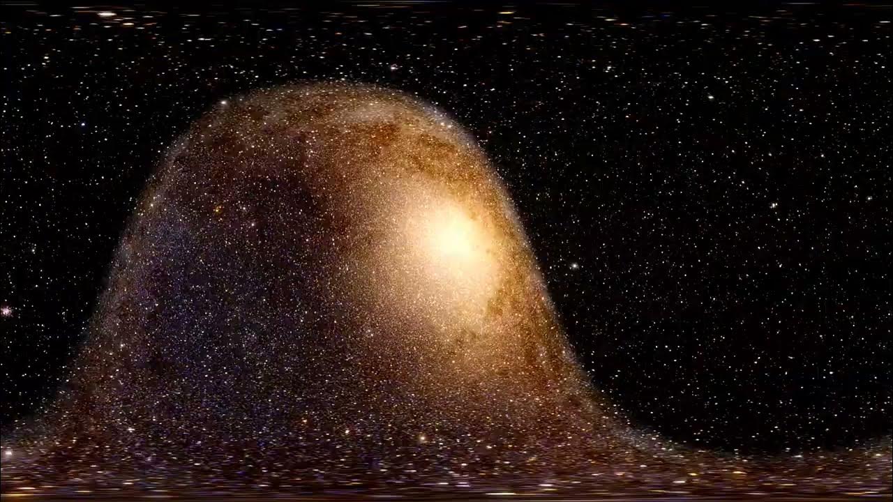 Flying towards the center of the Milky Way Galaxy 360° Simulation ...