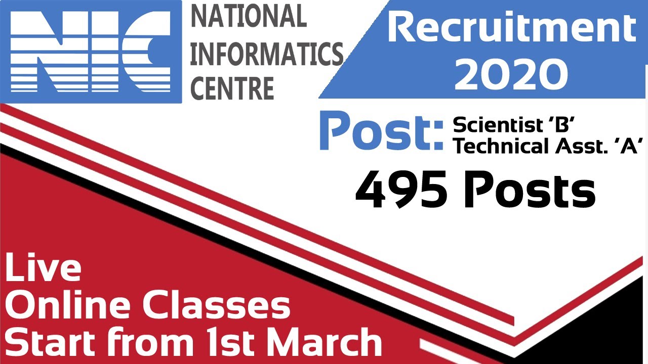 Online Live Classes for NIC Scientist B and Technical Assistant A ...
