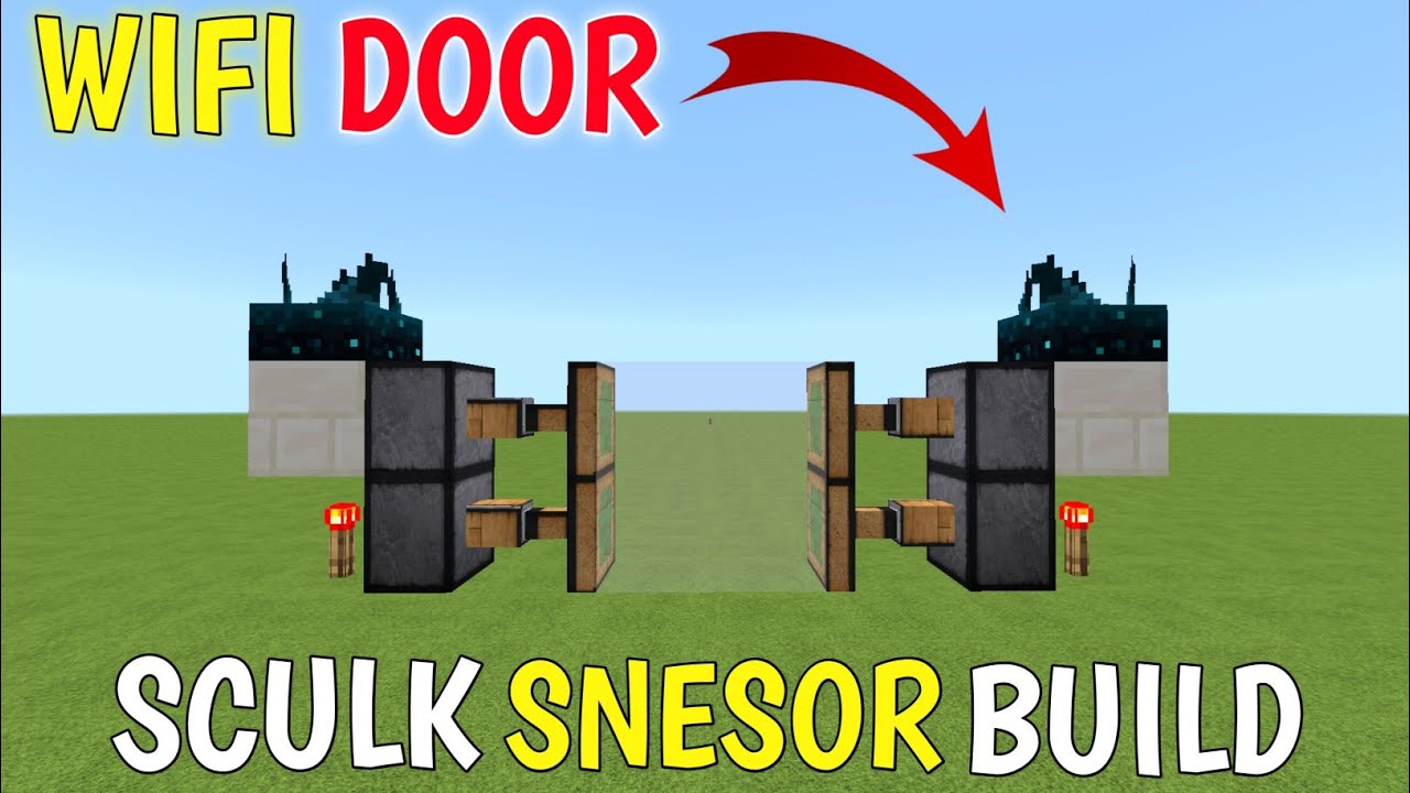 How To Make A Wifi Door In Minecraft|| Sensor Door Making||How To Make ...