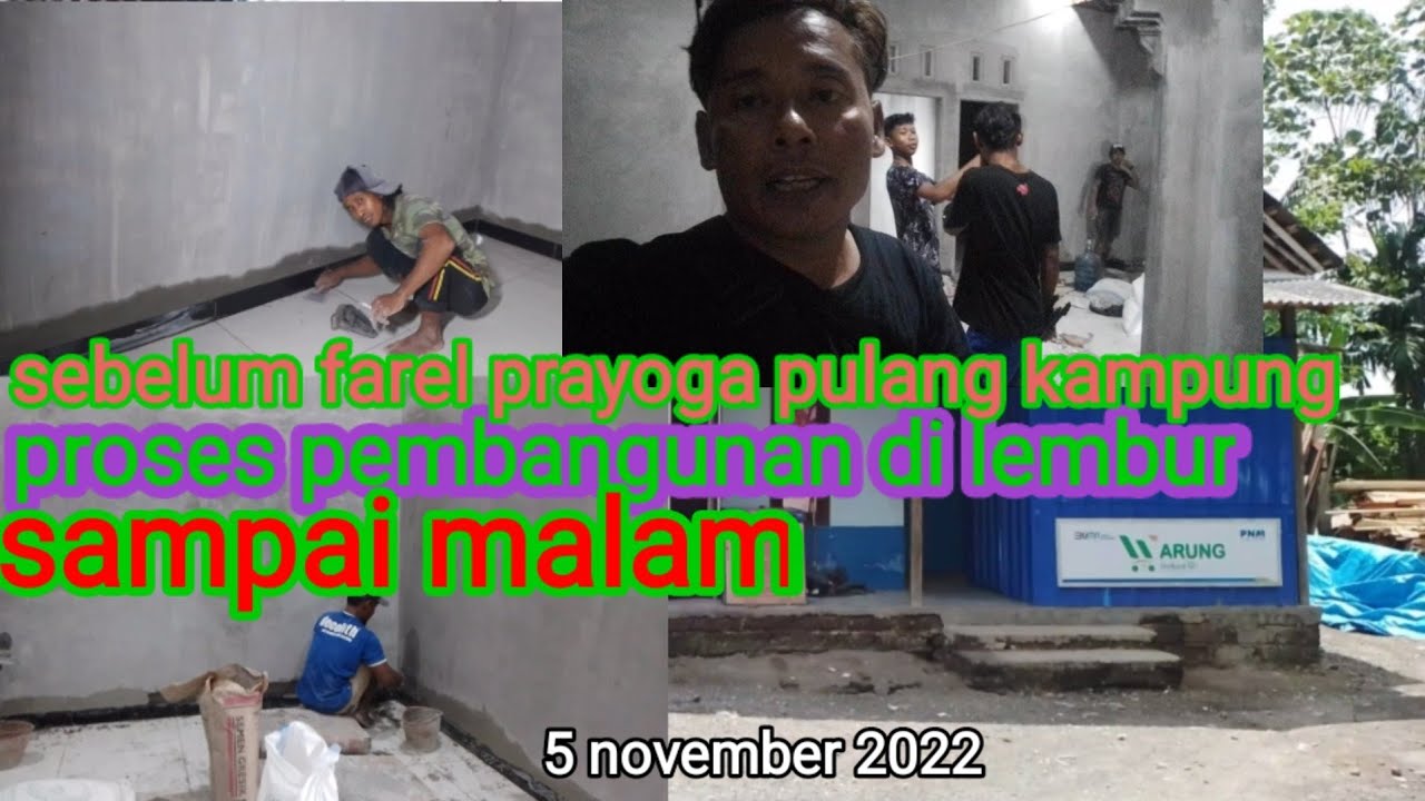 proses pembangunan malam ini di lembur - YouTube