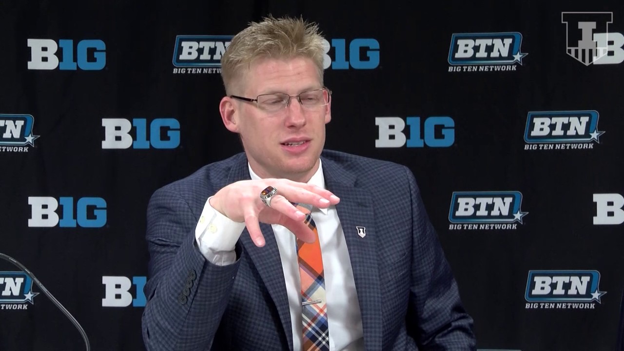 Illini M Gymnastics - Justin Spring - Big Ten Post-Meet 4/8/17 - YouTube