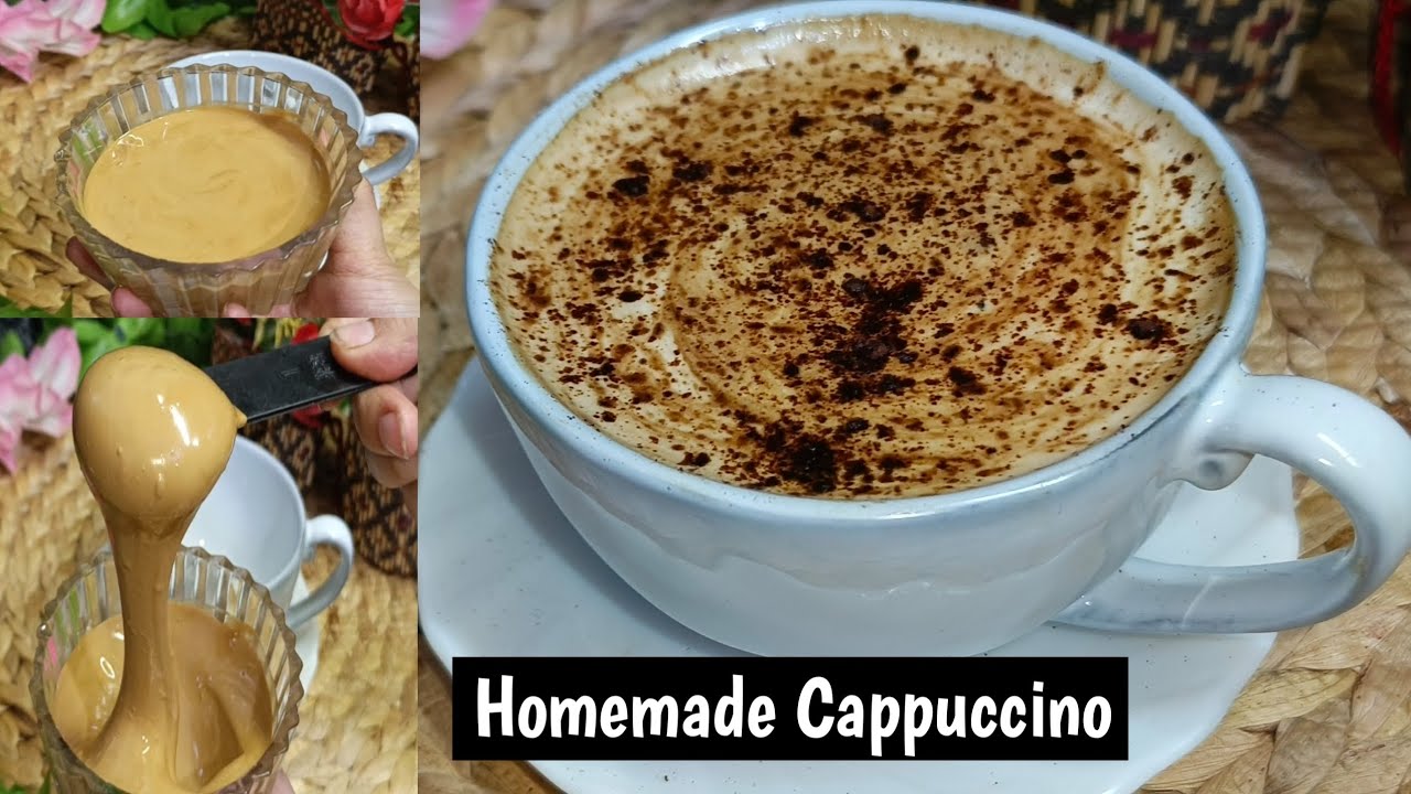 Homemade Cappuccino Recipe ☕ | Easy and quick Recipe | Homemade coffee ...