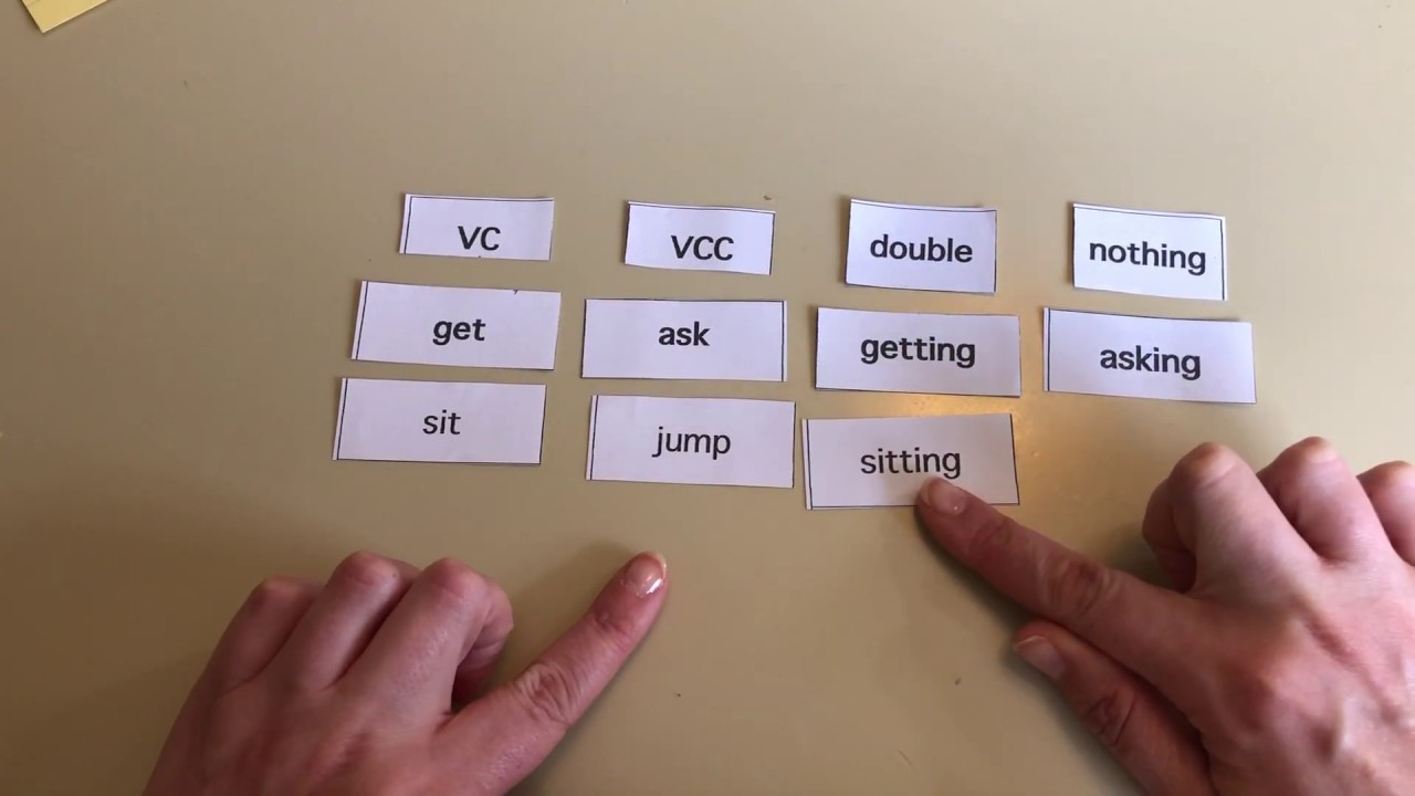 Word Work Lesson adding -ing to a word - YouTube