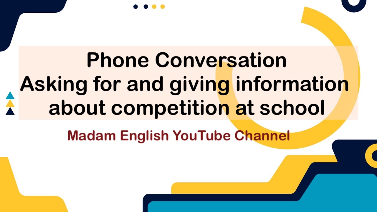 Asking for and giving information by phone - YouTube