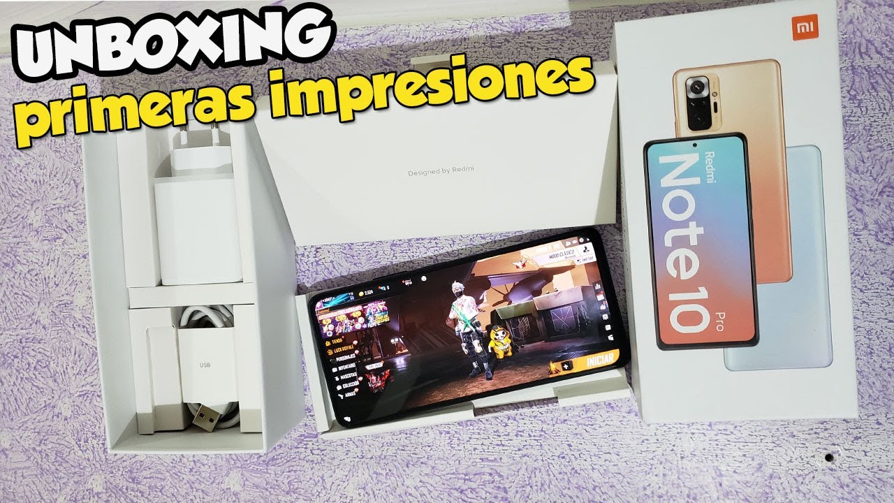 UNBOXING REDMI NOTE 10 PRO PRIMERAS IMPRESIONES FREE FIRE// REDMI NOTE ...