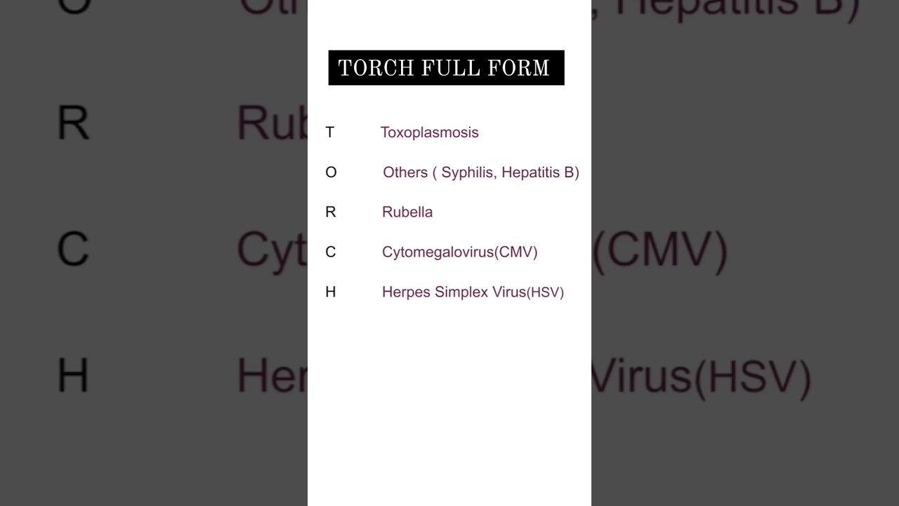 TORCH Full Form sgpgi norcet medical shorts YouTube TORCH Full Form sgpgi norcet medical shorts YouTube