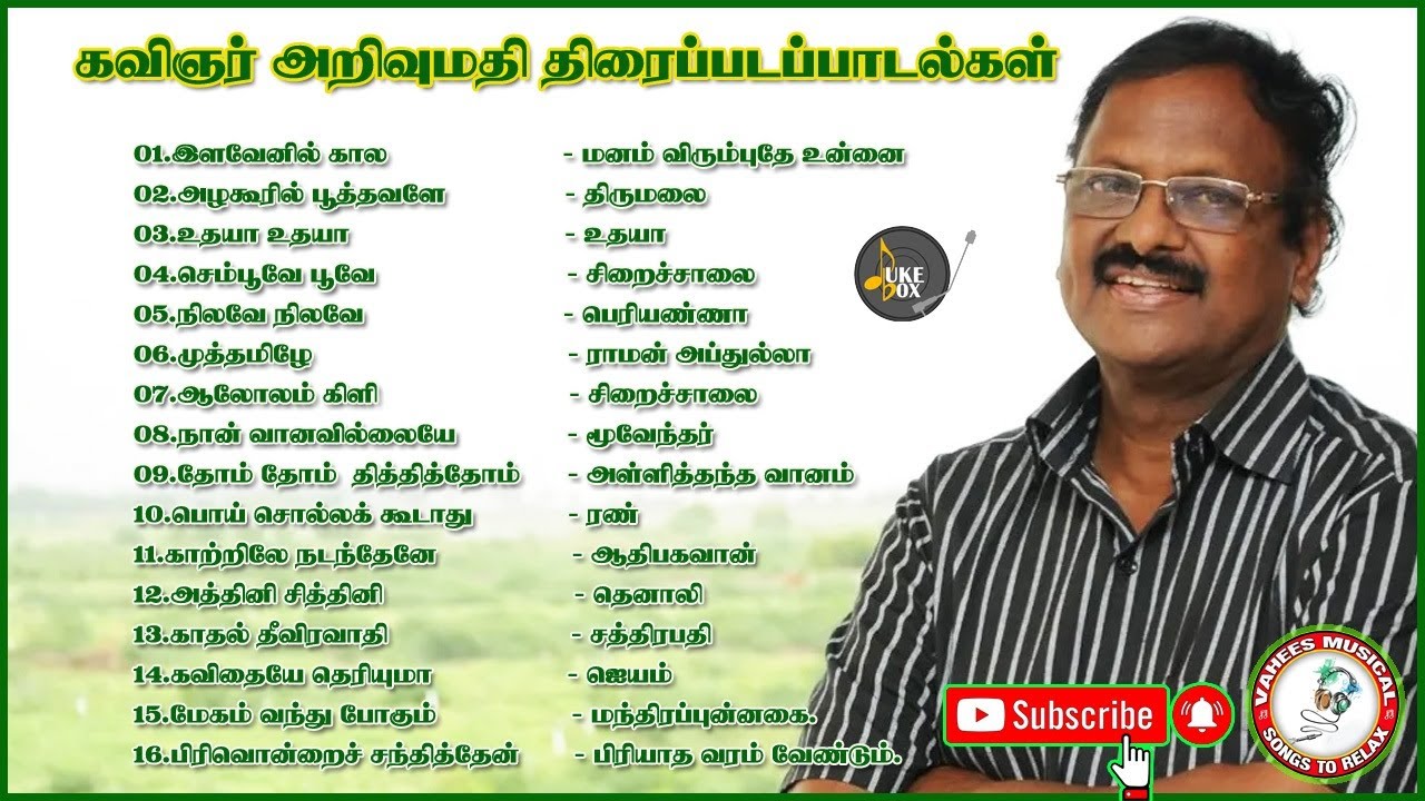 ARIVUMATHI HIT SONGS#கவிஞர் அறிவுமதி திரைப்படப் பாடல்கள் - YouTube