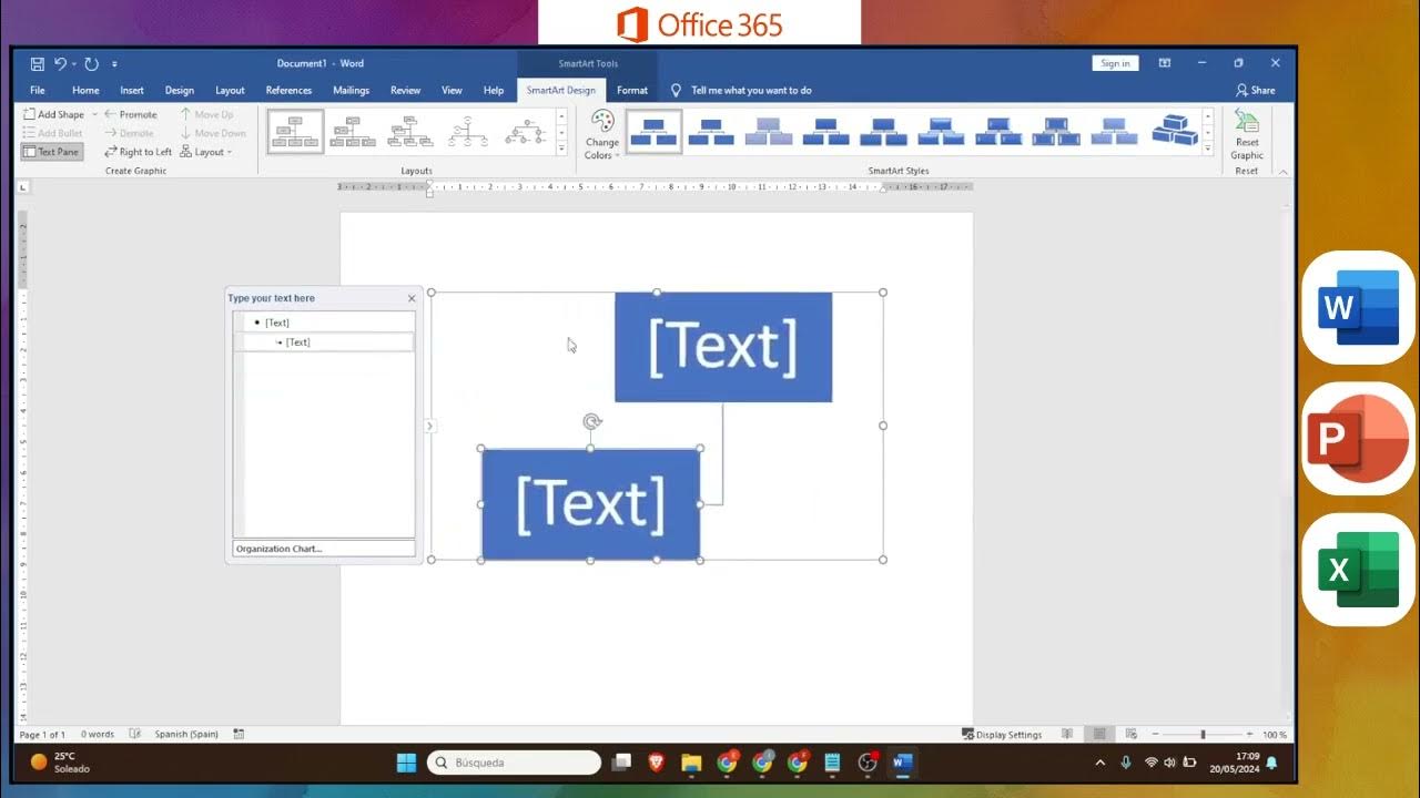 How to create an organization chart in Word Office tutorial - YouTube