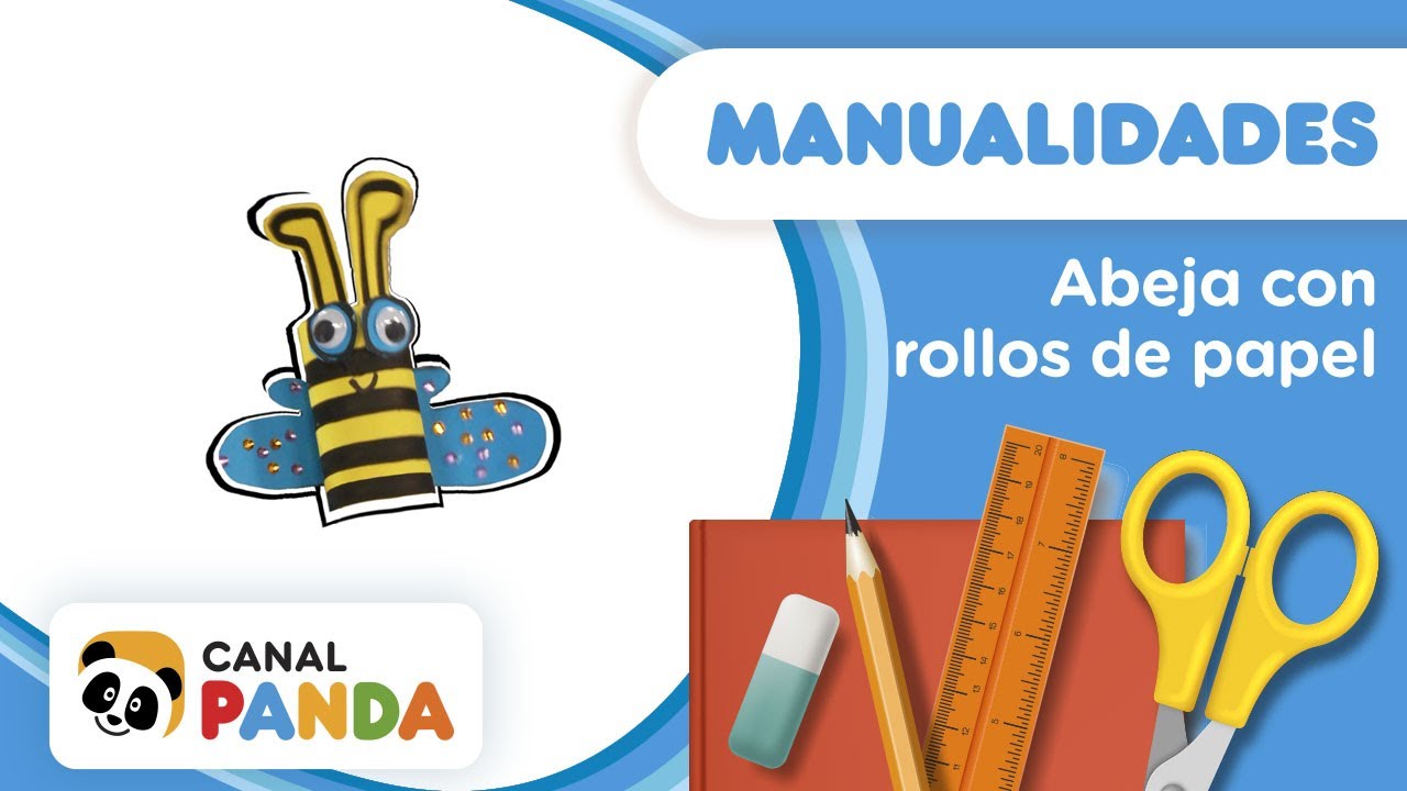 ABEJA con ROLLOS DE PAPEL en 2 MINUTOS | MANUALIDADES FÁCILES para ...