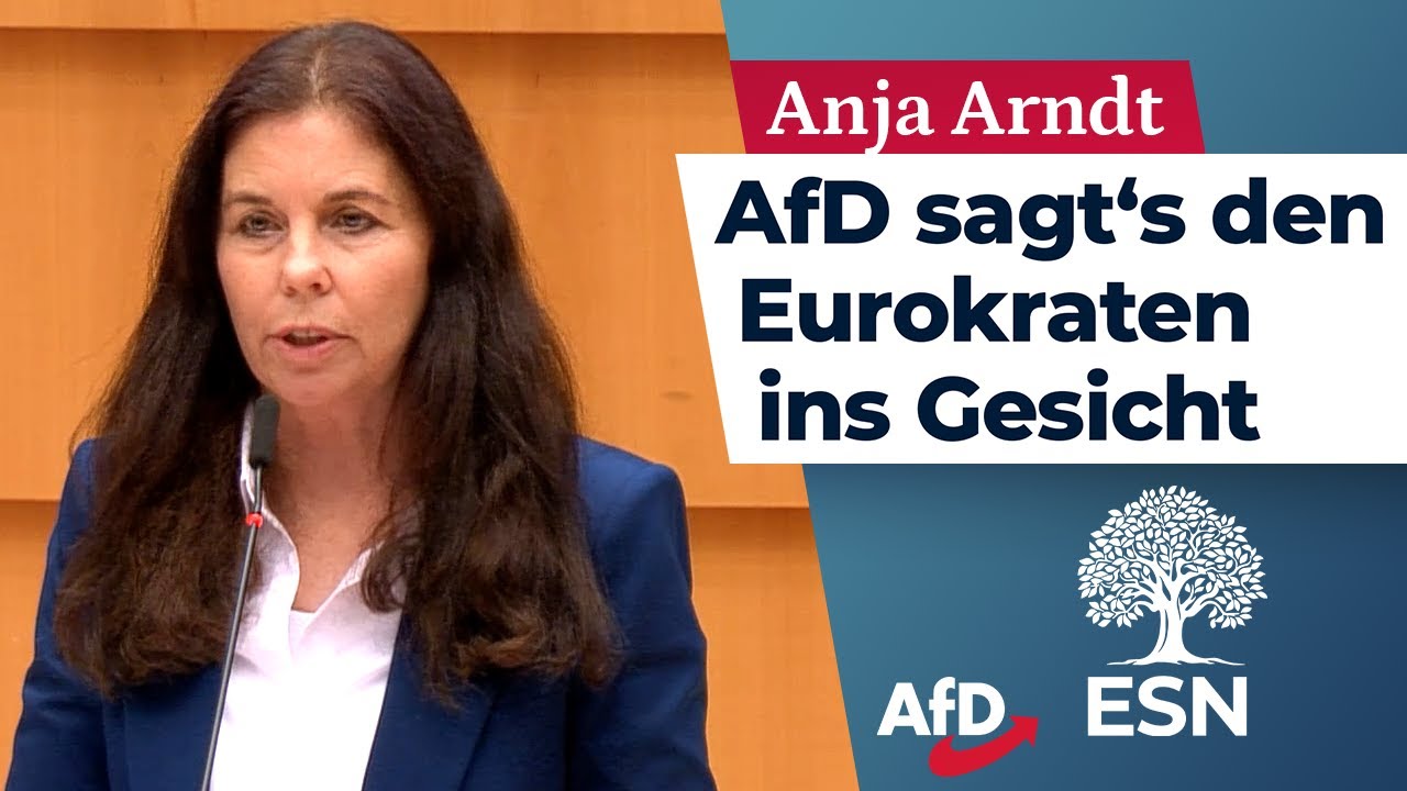 AfD sagt's den Eurokraten ins Gesicht! – Anja Arndt (AfD) - YouTube