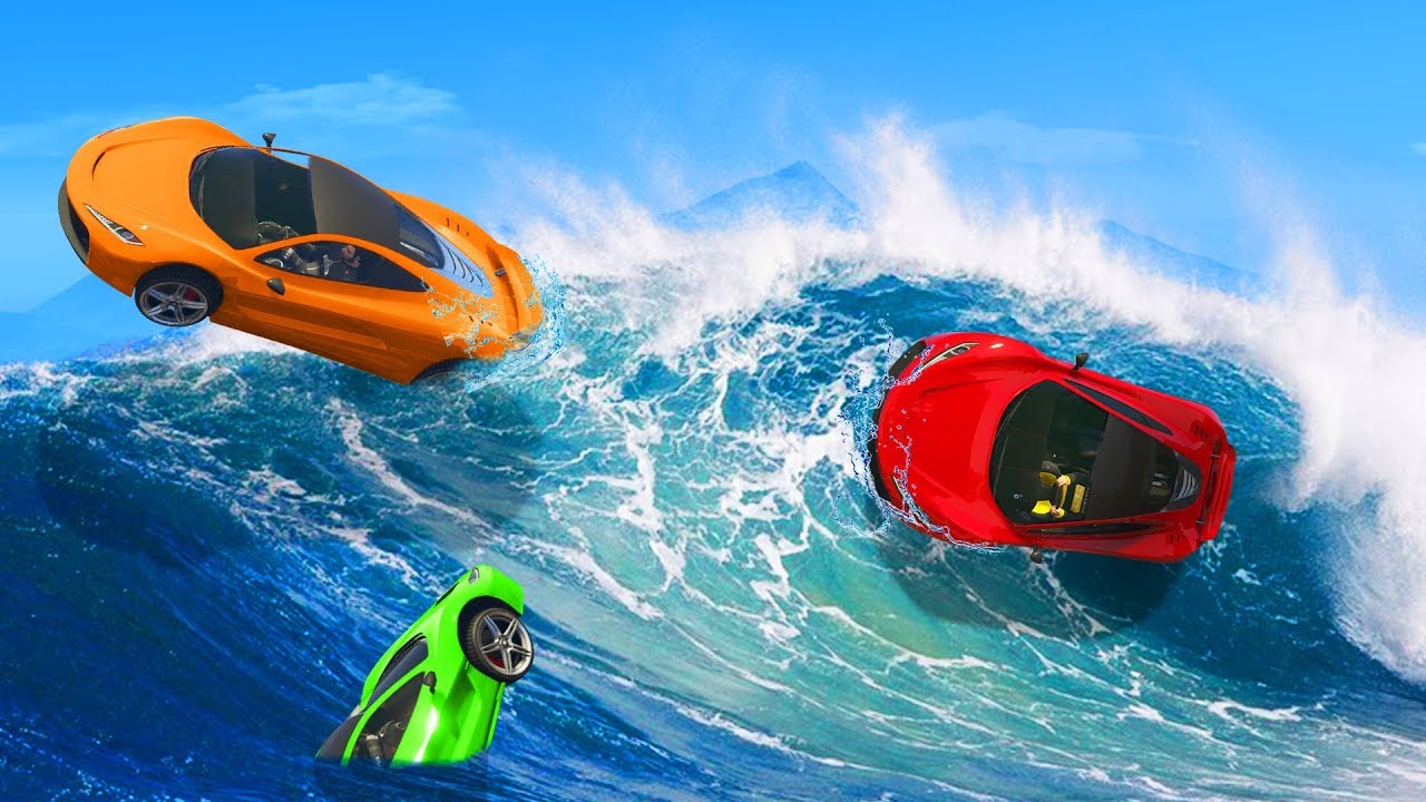 Impossible WAVE SURFING Troll Course! - GTA 5 Funny Moments - YouTube