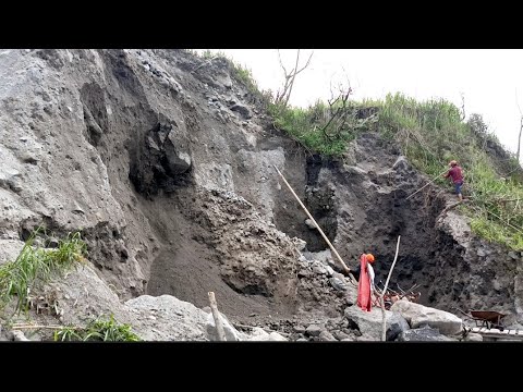 The Sand Cliff They Were Mining Had a Huge Landside - YouTube