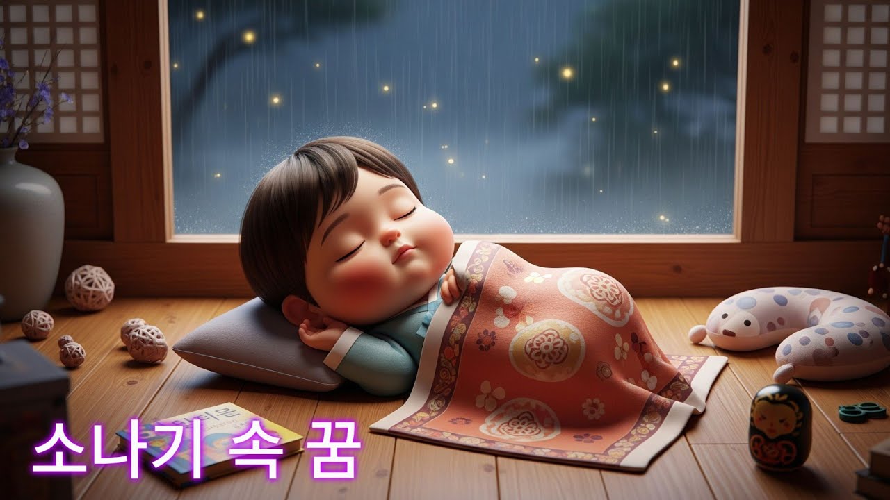 소나기 속 꿈 🌧️ 아기를 깊이 재워주는 자장가 | Korean Lullaby - YouTube