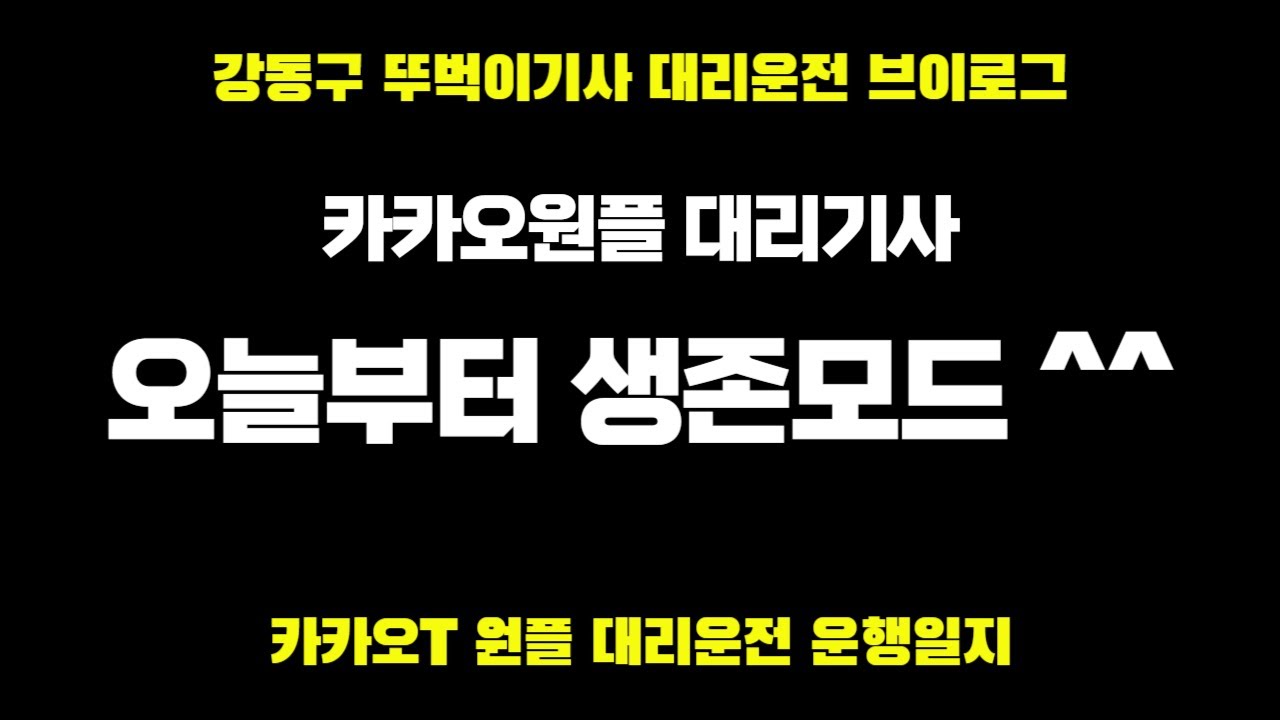0115 수요일 대리운전 뚜벅이 전업기사 카카오대리 대리운전꿀팁 브이로그 알바 취업 카카오t대리운전 투잡 카카오대리어플 투잡 N