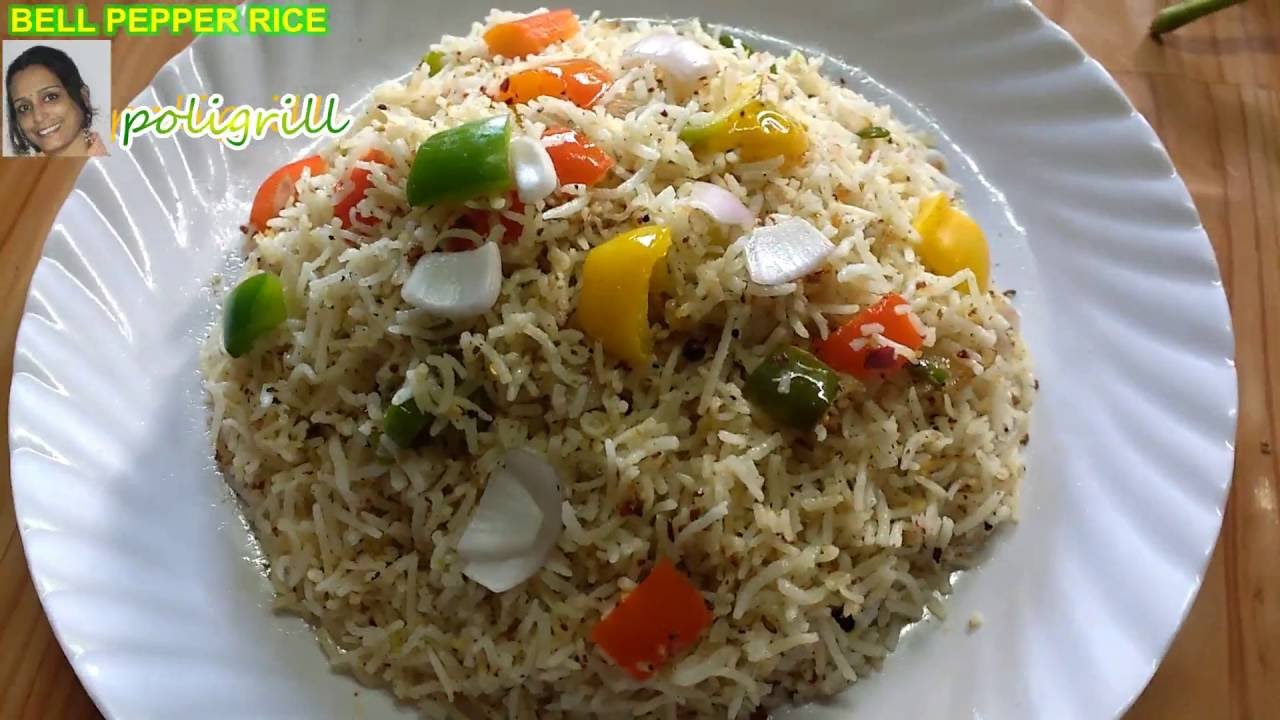 BELL PEPPER RICE | Spicy Capsicum Rice Recipe | शिमला मिर्च चावल - YouTube