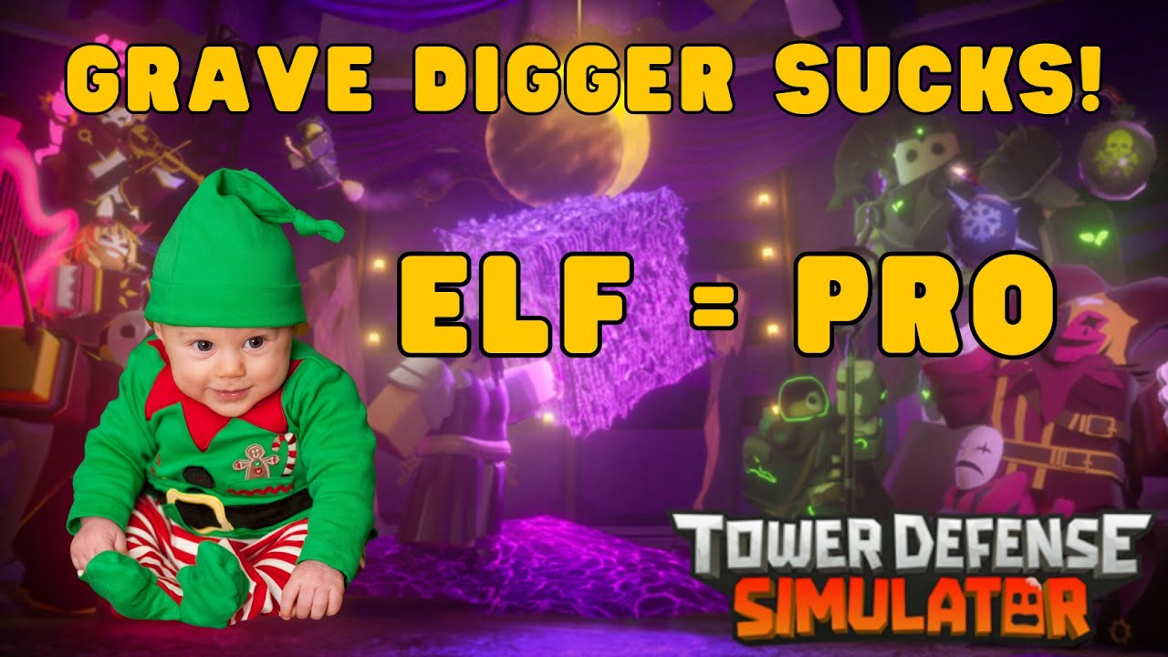 Grave Digger VS Elf Camp in TDS | Tower Defense Simulator | Roblox ...
