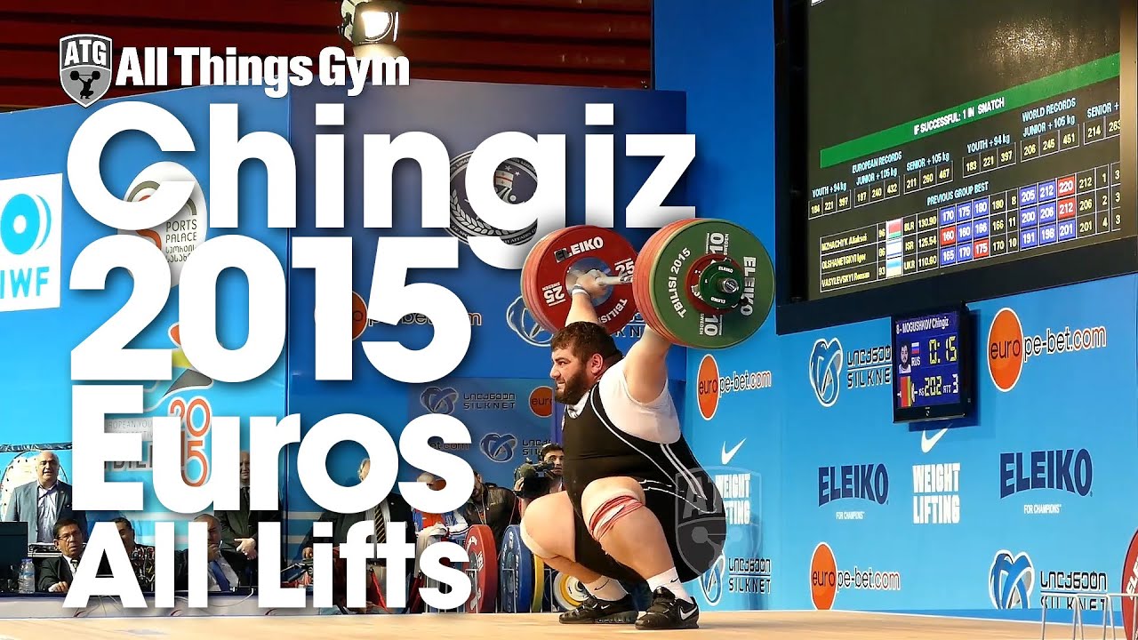 Chingiz Mogushkov All Lifts 2015 European Weightlifting Championships ...