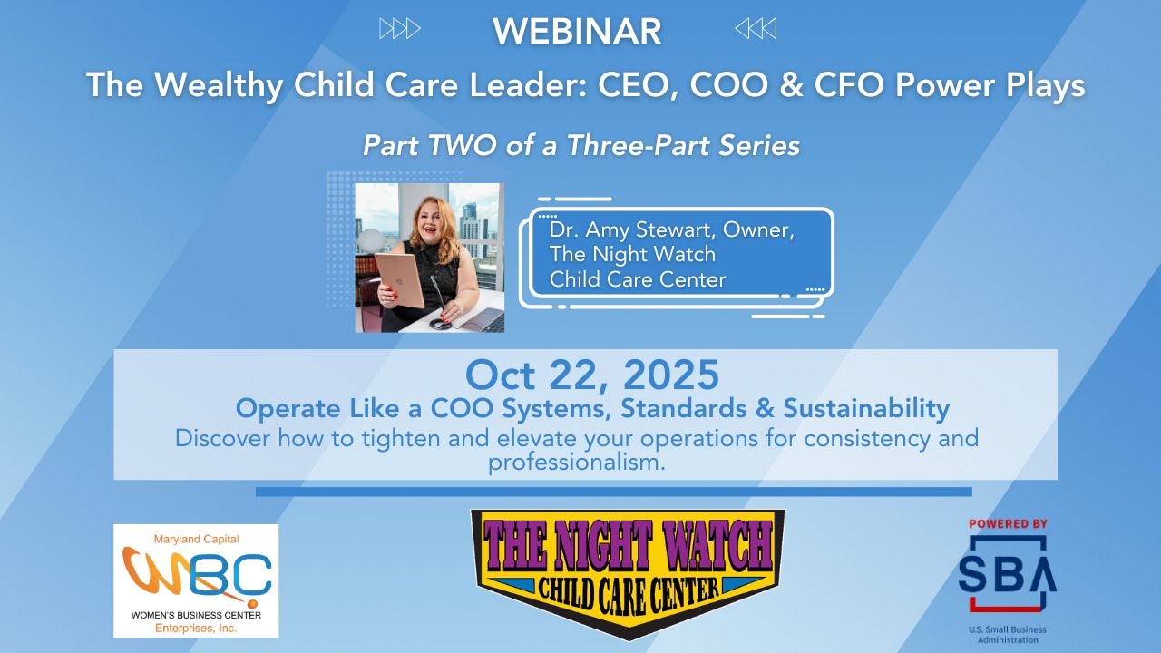 WEALTHY CHILD CARE LEADER - PART 2 OPERATE LIKE A COO - YouTube
