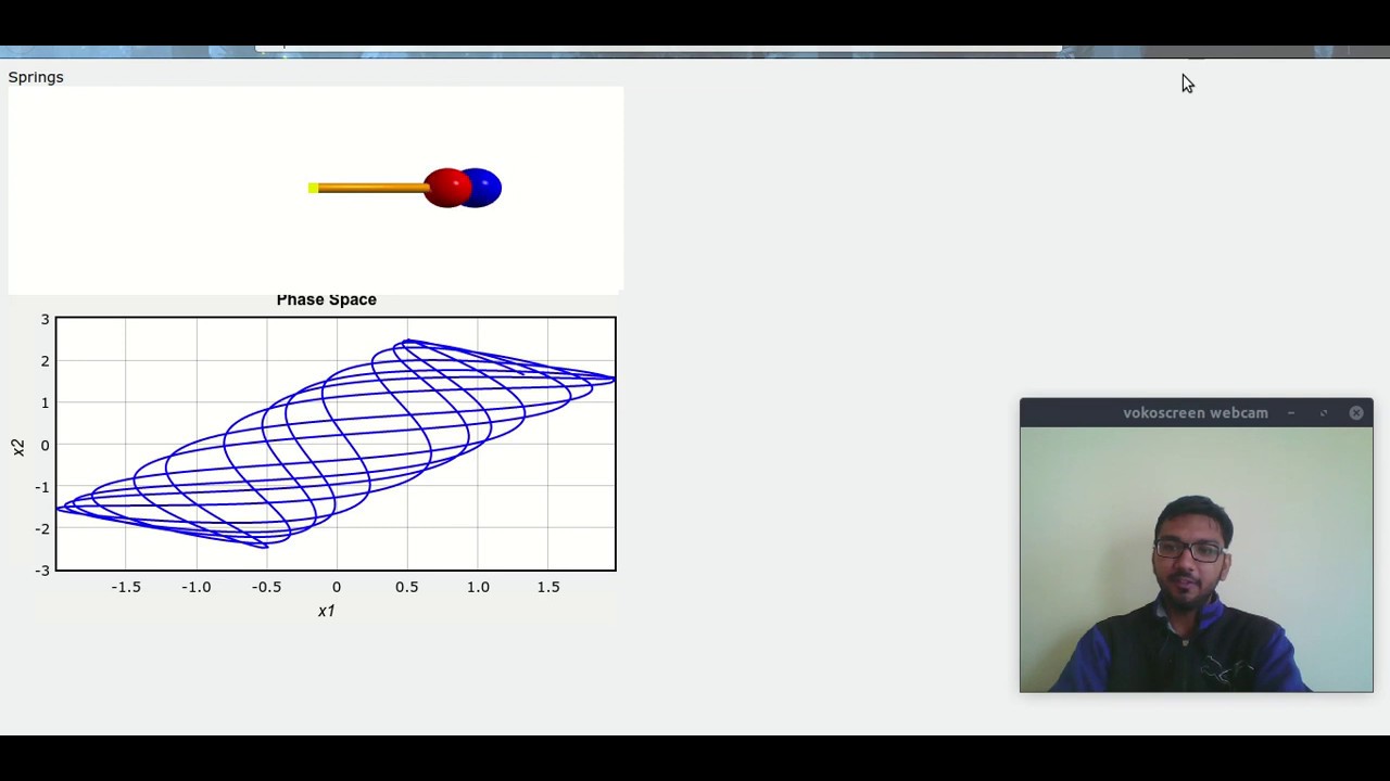 Simulation of 1D coupled oscillator (with mathematical explanation) - YouTube