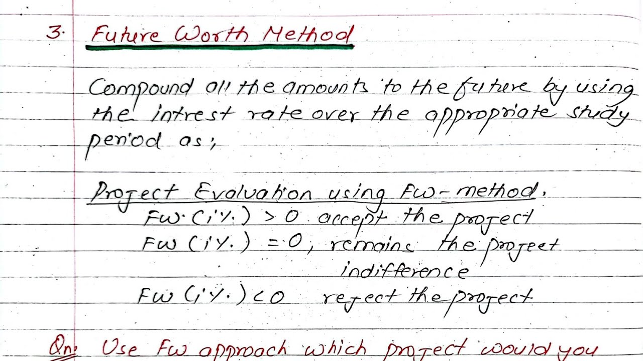 Unit:4 & Unit:6 | Future Worth Method | Economics | Prashant YT | BE ...