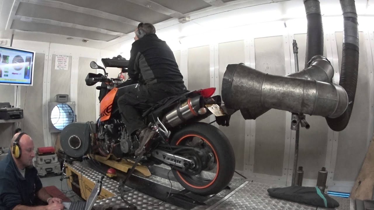 2005 KTM Super Duke 990, Dyno. Cambridge Cafe Racers - YouTube