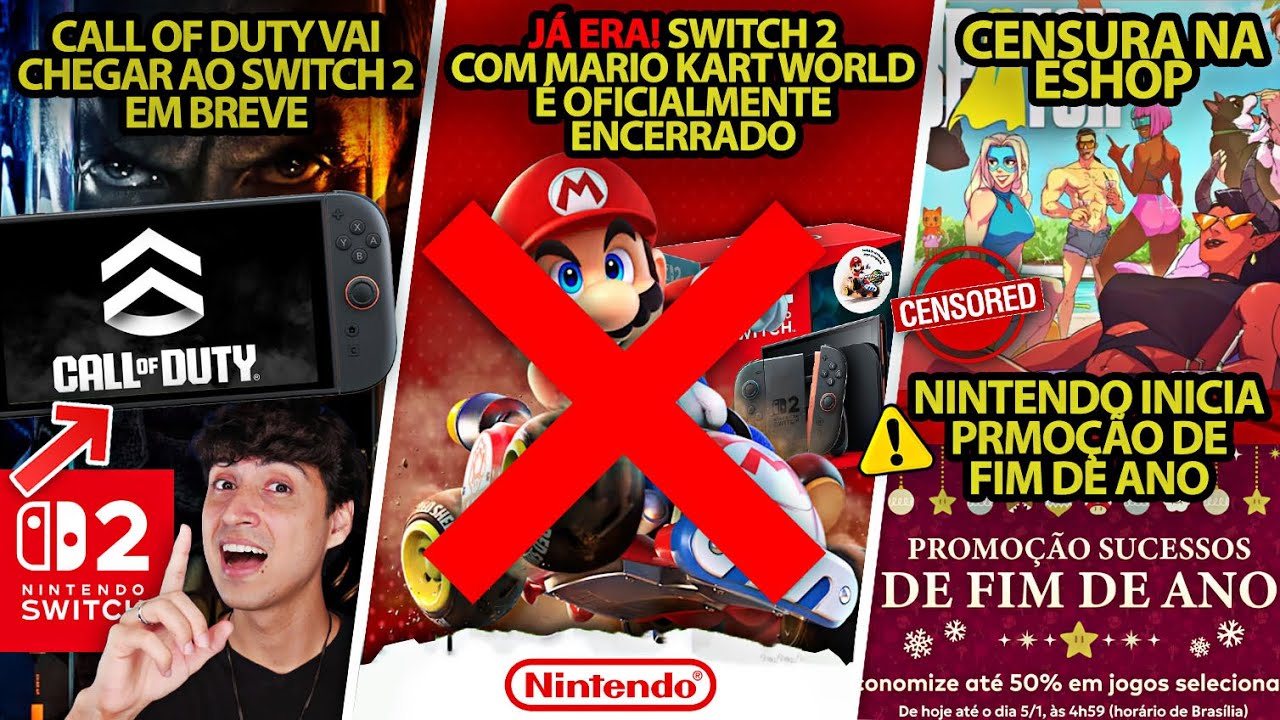 JÁ ERA! Nintendo ENCERRA Switch 2 + Mario Kart World | Call of Duty vai ...
