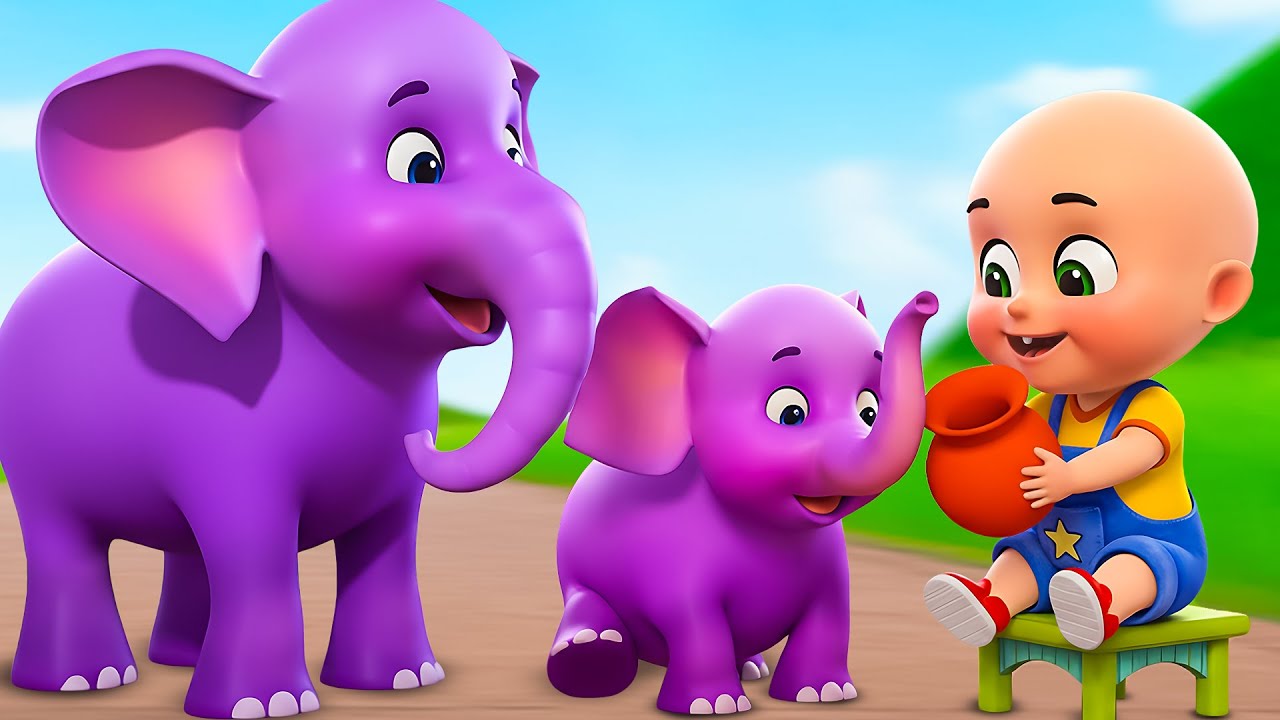 Baby Elephant Want to Drink Water | Animal Jungle Song For Kids ...