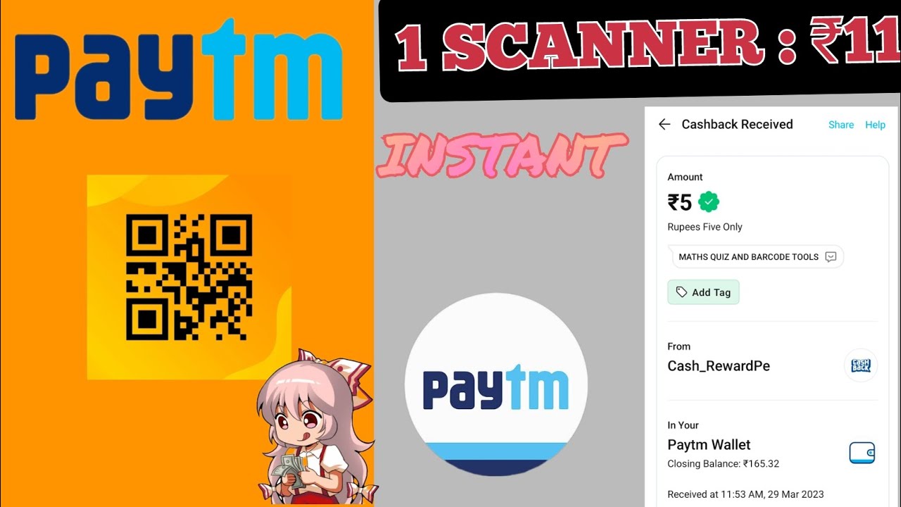1 QR SCANNER : ₹11 || NEW ONLINE EARNING APP TODAY|| NEW PAYTM CASH ...