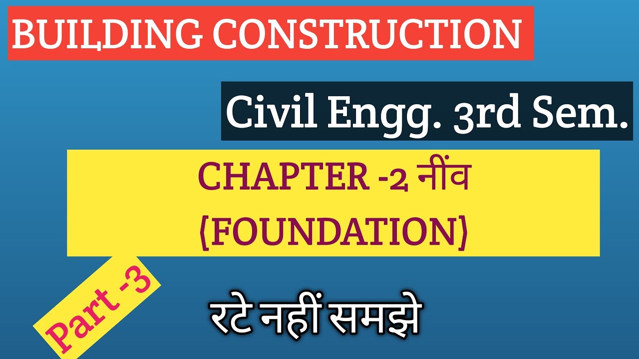 Building Construction//Chapter -2//Foundation//Civil 3rd Semester - YouTube