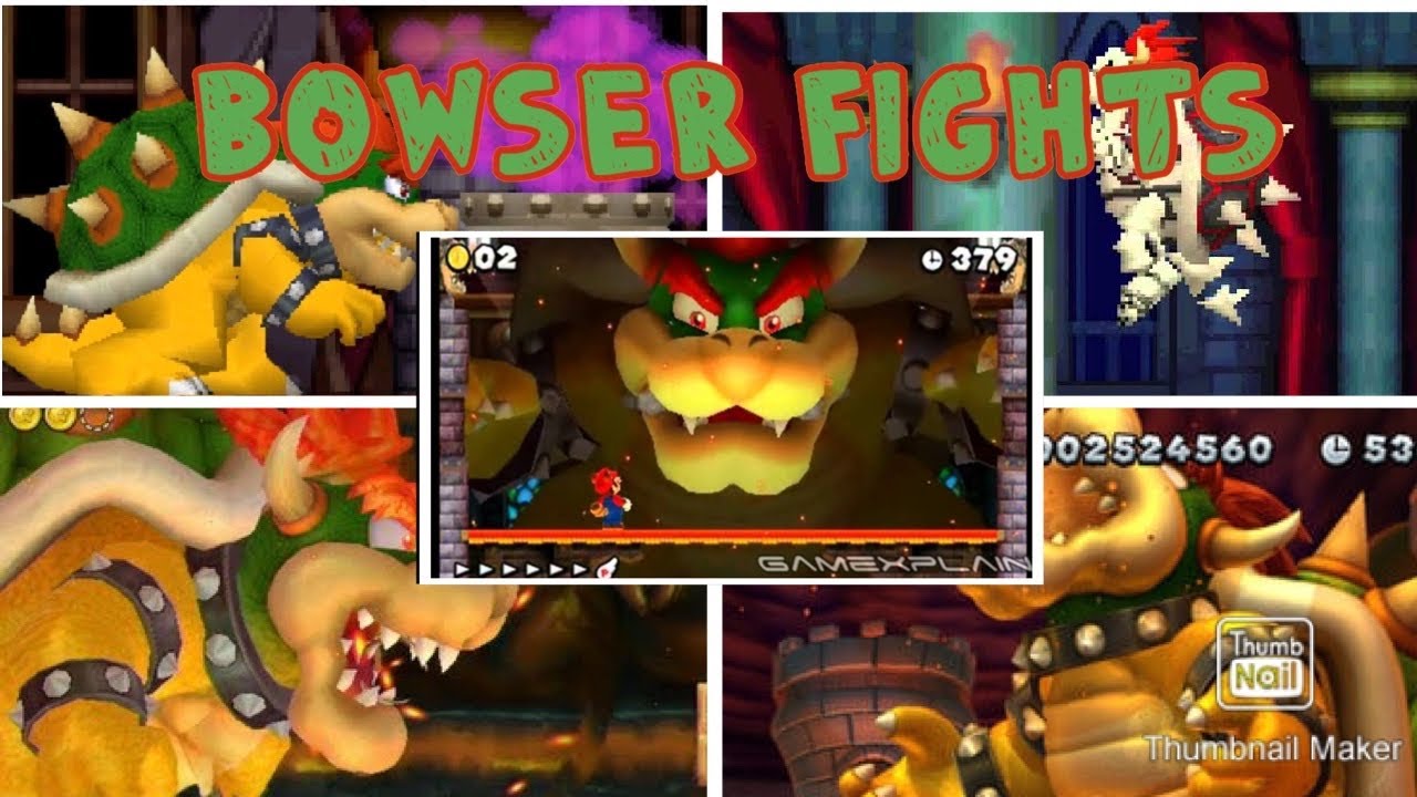 Evolution of Bowser boss fights in new super Mario bros series - YouTube
