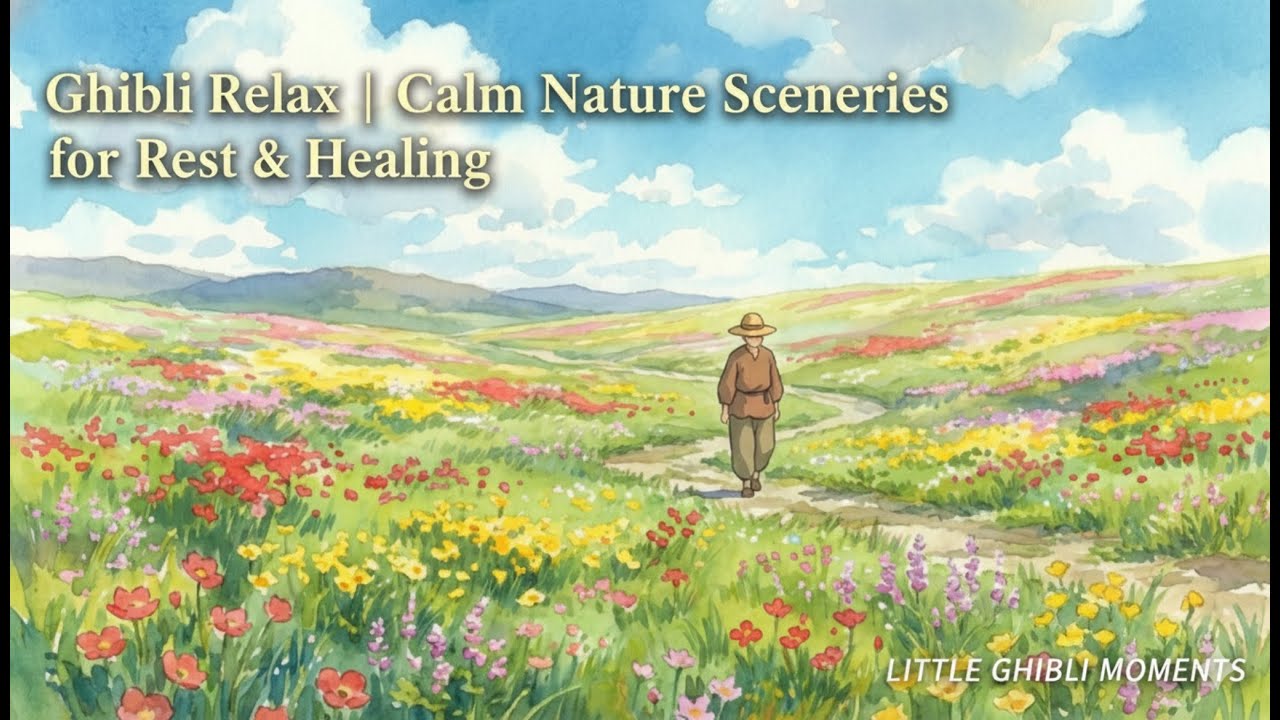 Ghibli Relax | Calm Nature Sceneries for Rest & Healing - YouTube