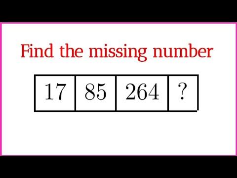 Missing number tricks | Maths Reasoning Puzzle | Logical Reasoning | Number Series Tricks - YouTube