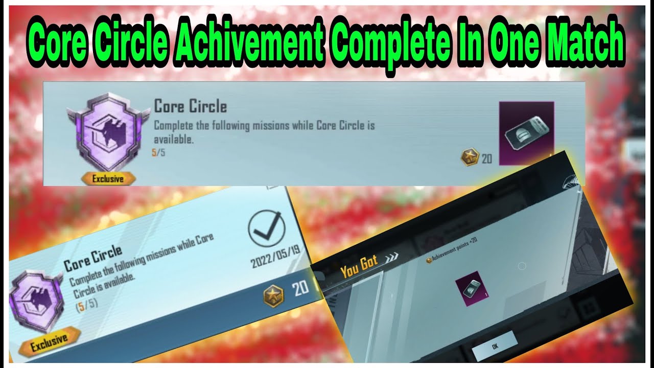 Core Circle Achivement Complete in One Match🎈 - YouTube