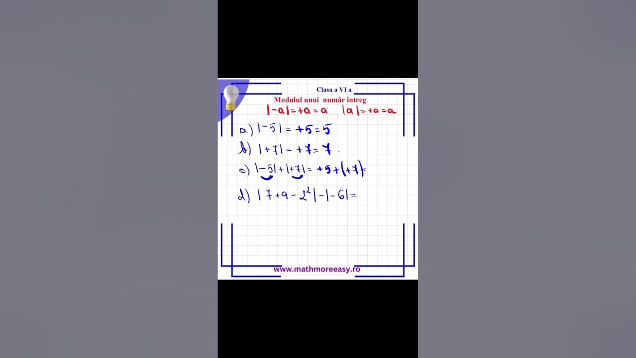 Modulul unui numar intreg - YouTube