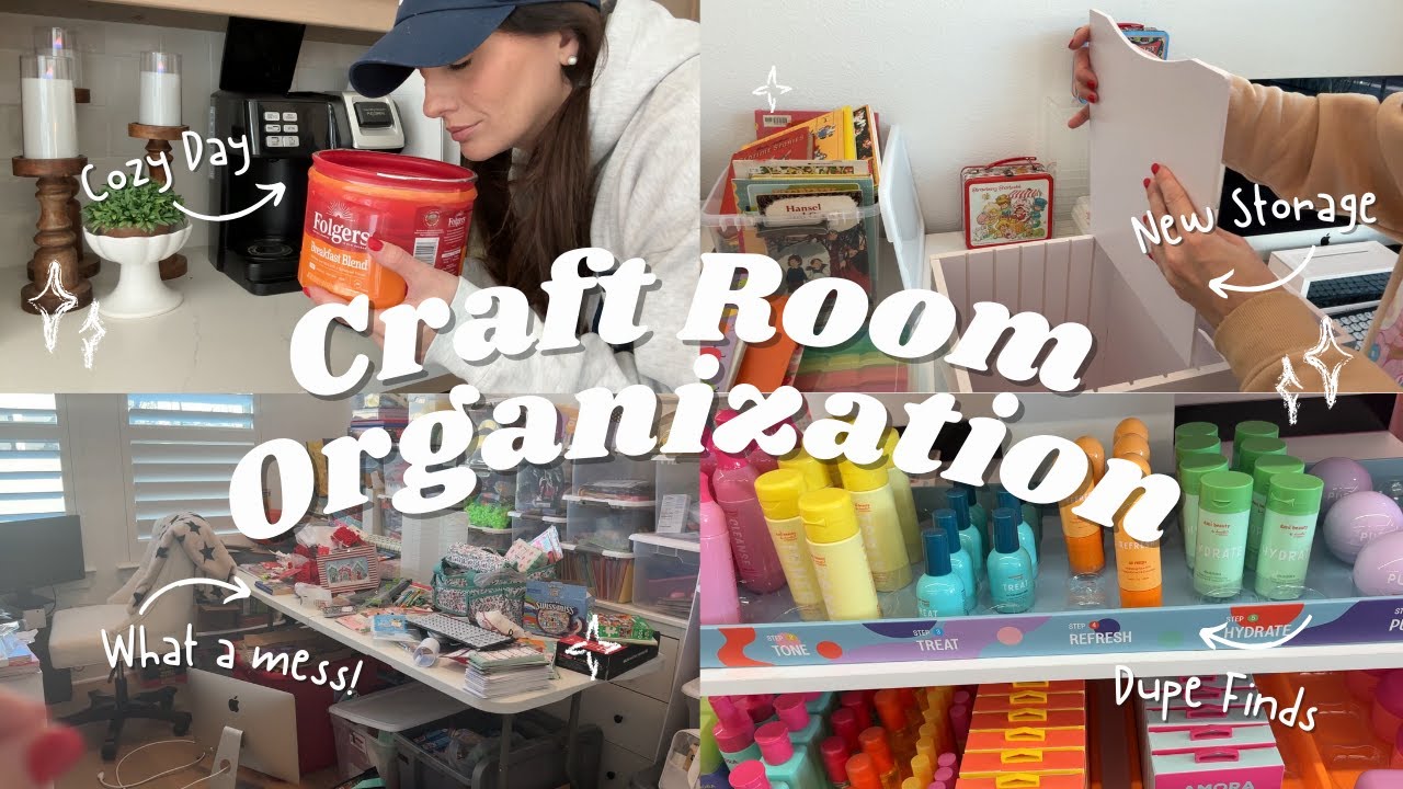 Tackling MY MESSIEST ROOM in the entire House | Craft Room Organization ...