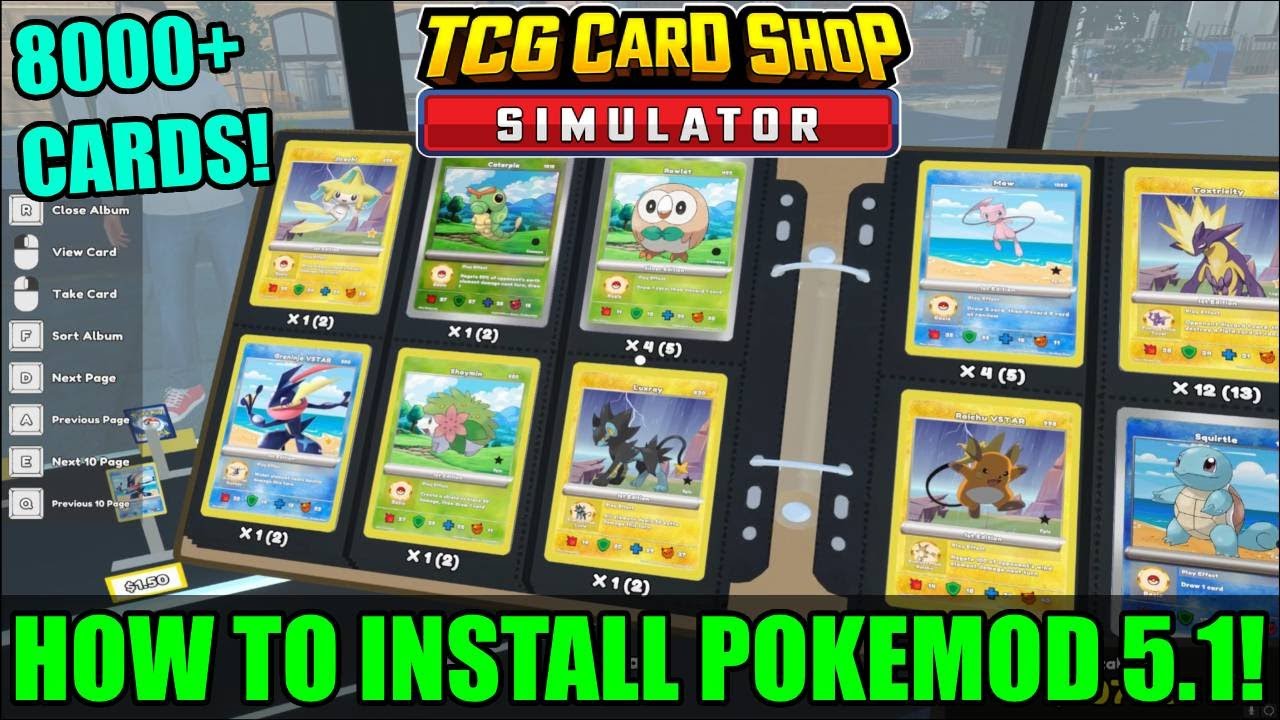 TCG Card Shop Simulator - How to Install PokeMod 5.1 With 8000+ Cards ...