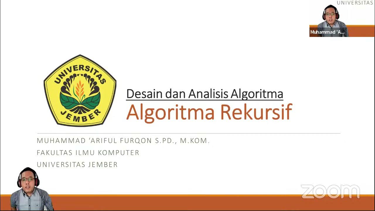 DESAIN ANALISIS ALGORITMA 06 - ALGORITMA REKURSIF - YouTube