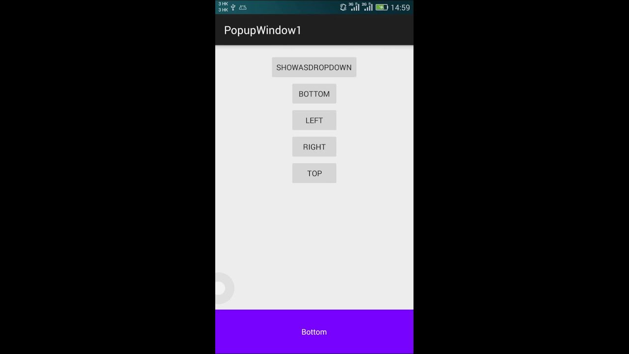 Android Popupwindow Youtube