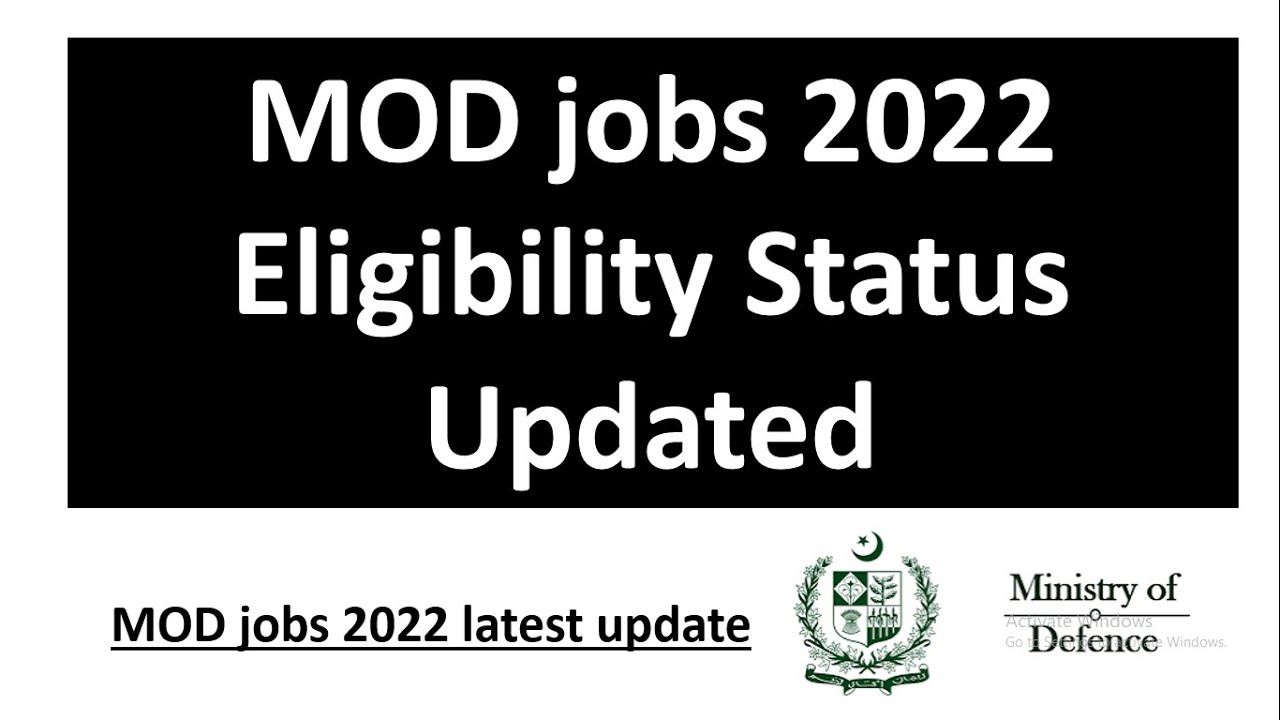 MOD jobs eligibility status Updated | MOD jobs 2022 | www.recruitments ...