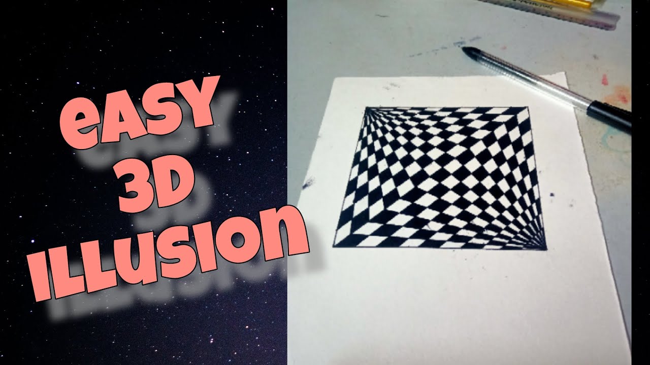 #Let's try a new 3D illusion 😲 #art - YouTube