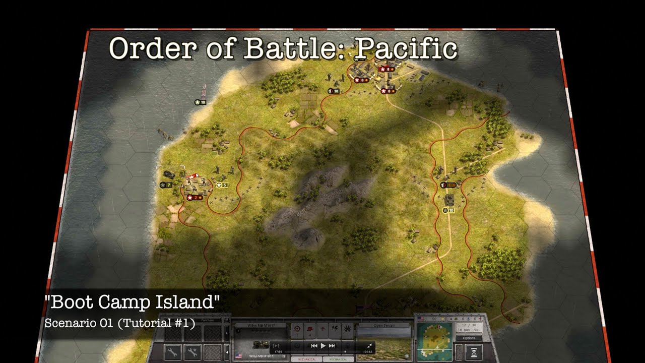 Order of Battle: Pacific "Boot Camp Island" Scenario 01 - YouTube