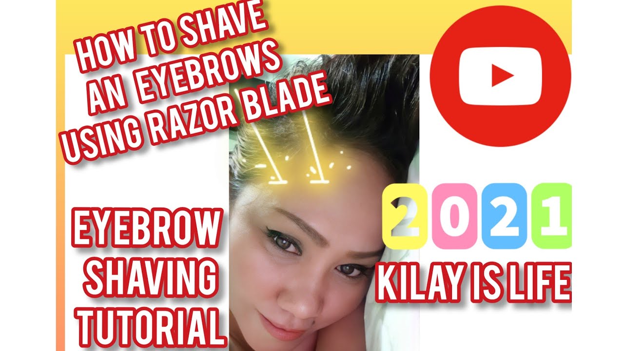 How to shave an eyebrow using razor blade tutorial for beginners # ...