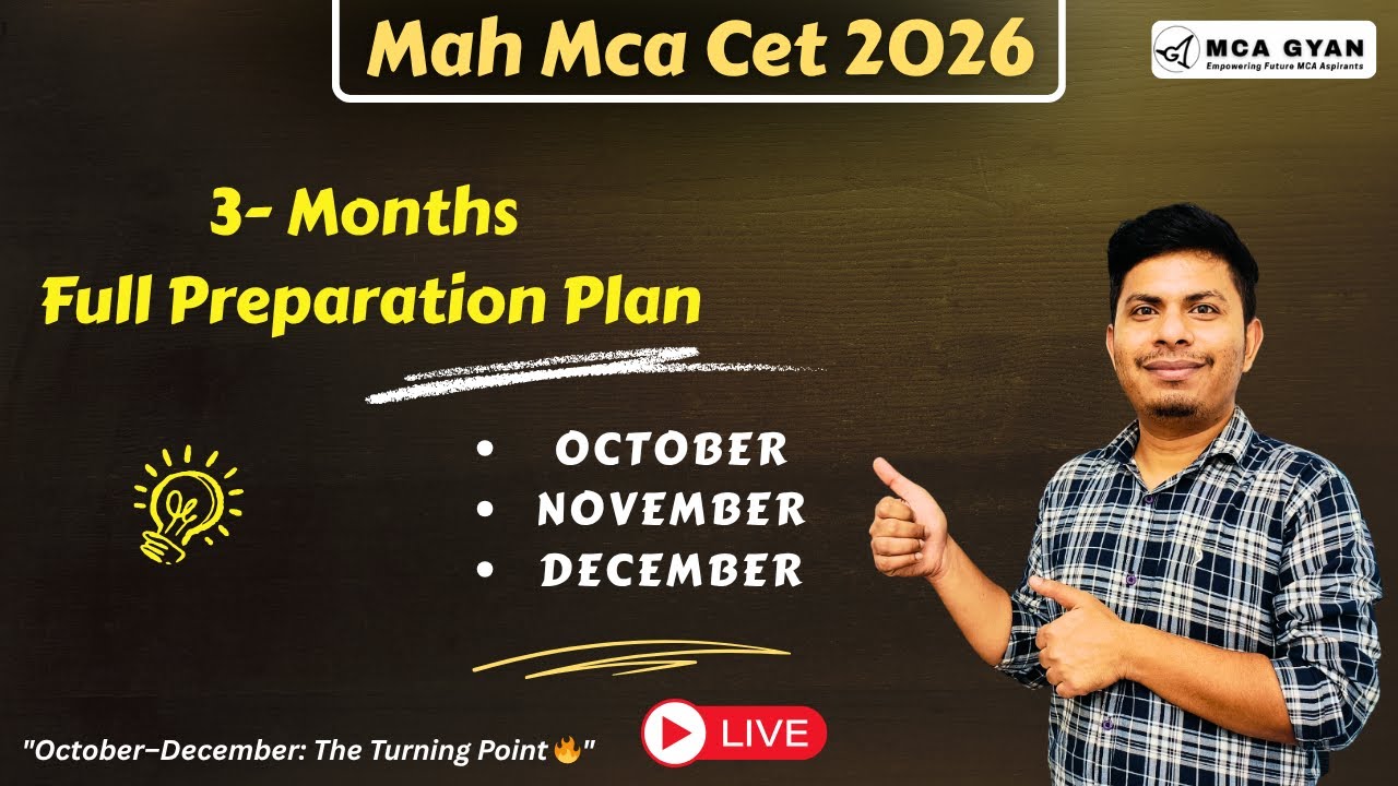 Join us LIVE with MCA GYAN to unlock the ultimate 3-month preparation ...