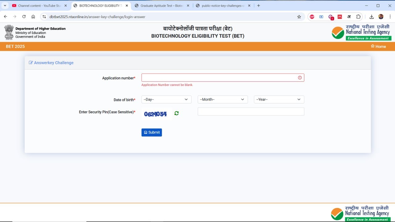 DBT BET JRF 2025 Provisional Answer Keys & Question Paper with Recorded ...