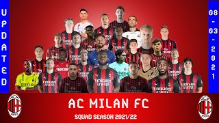 AC Milan FC SQUAD 2021/22 - UPDATED || Serie A || Confirmed, NEXT ...