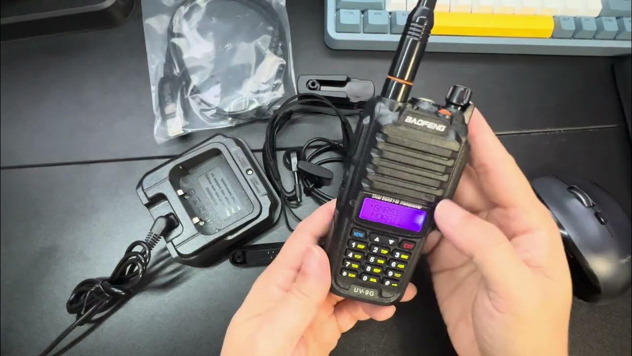 Overview of the BAOFENG UV-9G GMRS Radio, IP67 Waterproof Two Way Radio with NOAA Scanner - YouTube