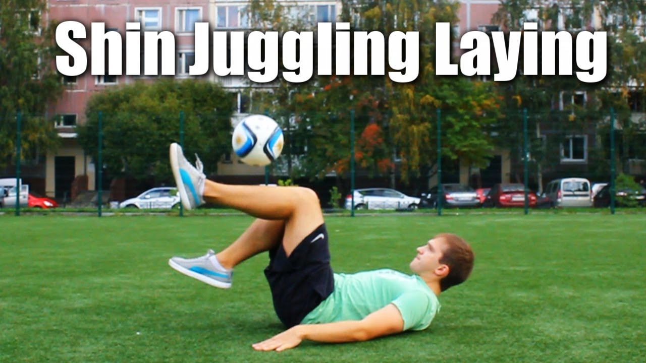 SHIN JUGGLING LAYING [Sitting Freestyle Football Trick] // ШИН ДЖАГЛИНГ ...